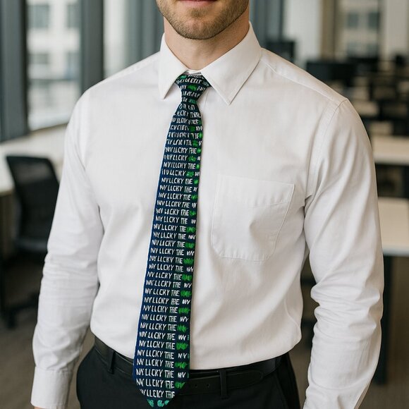 Addiction | Accessories | My Lucky Tie Mens Holiday Irish Shamrock ...